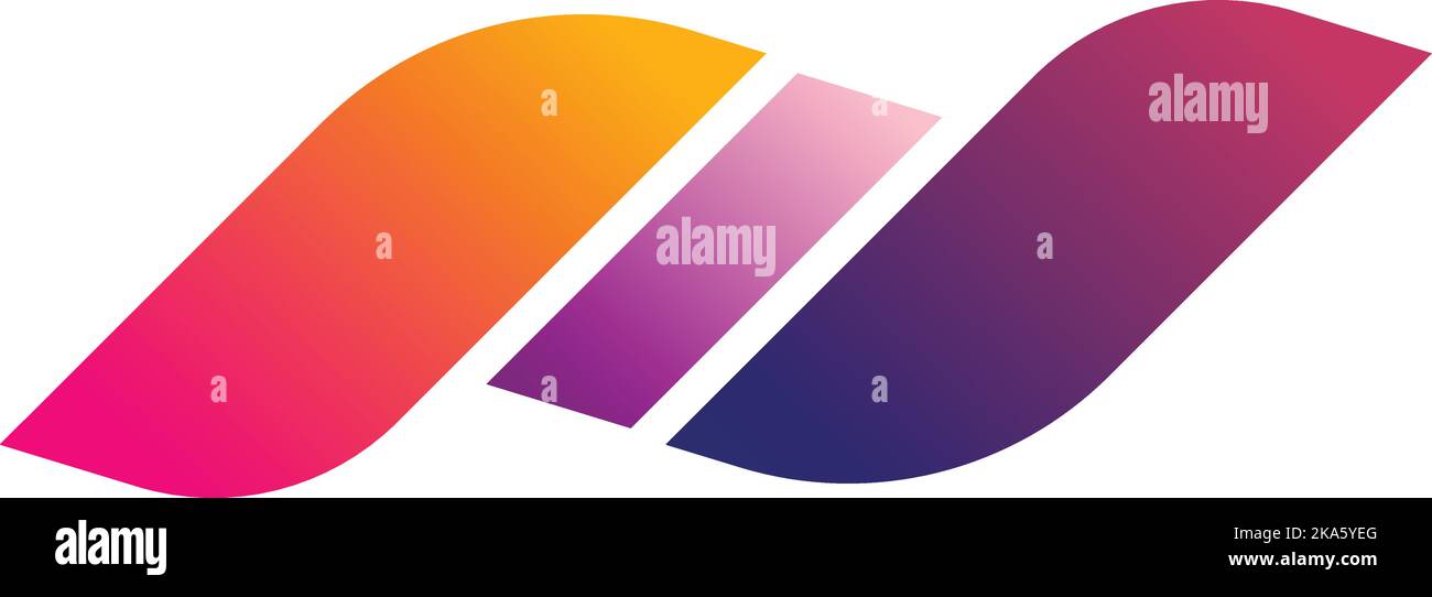 Abstract three lines logo illustration in trendy and minimal style ...