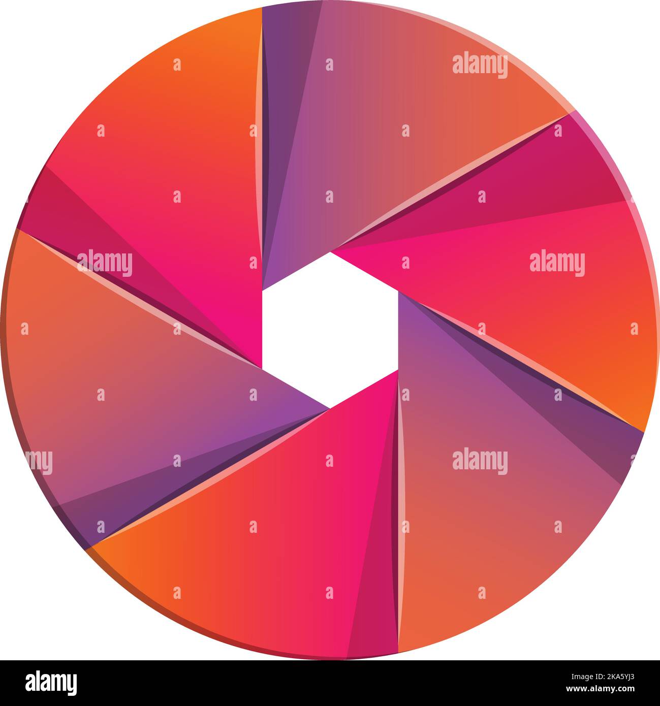 Abstract camera shutter logo illustration in trendy and minimal style ...