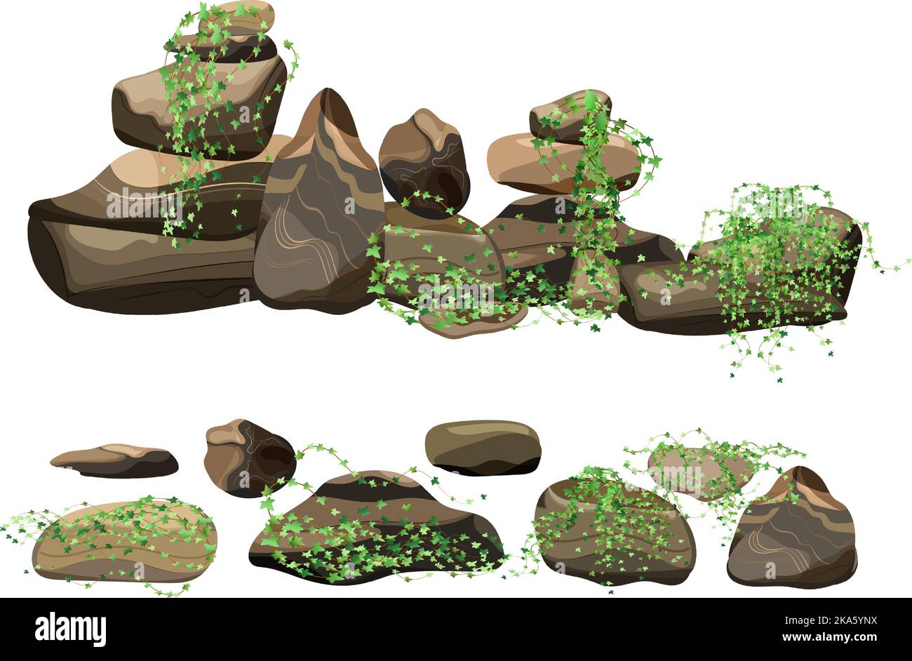 Broken cobblestones Stock Vector Images - Alamy