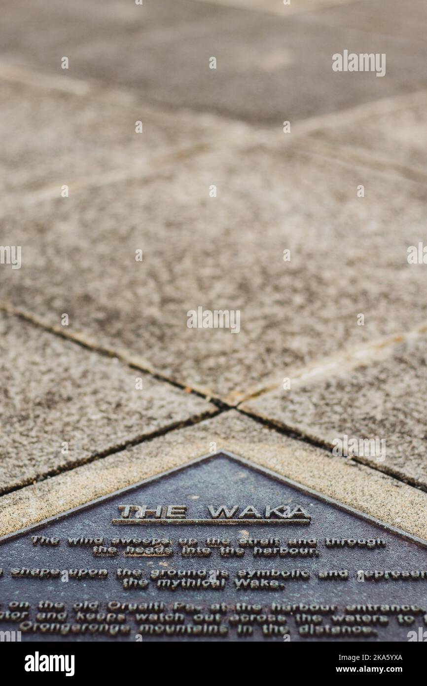 The waka plaque pointing upwards and ahead Stock Photo - Alamy
