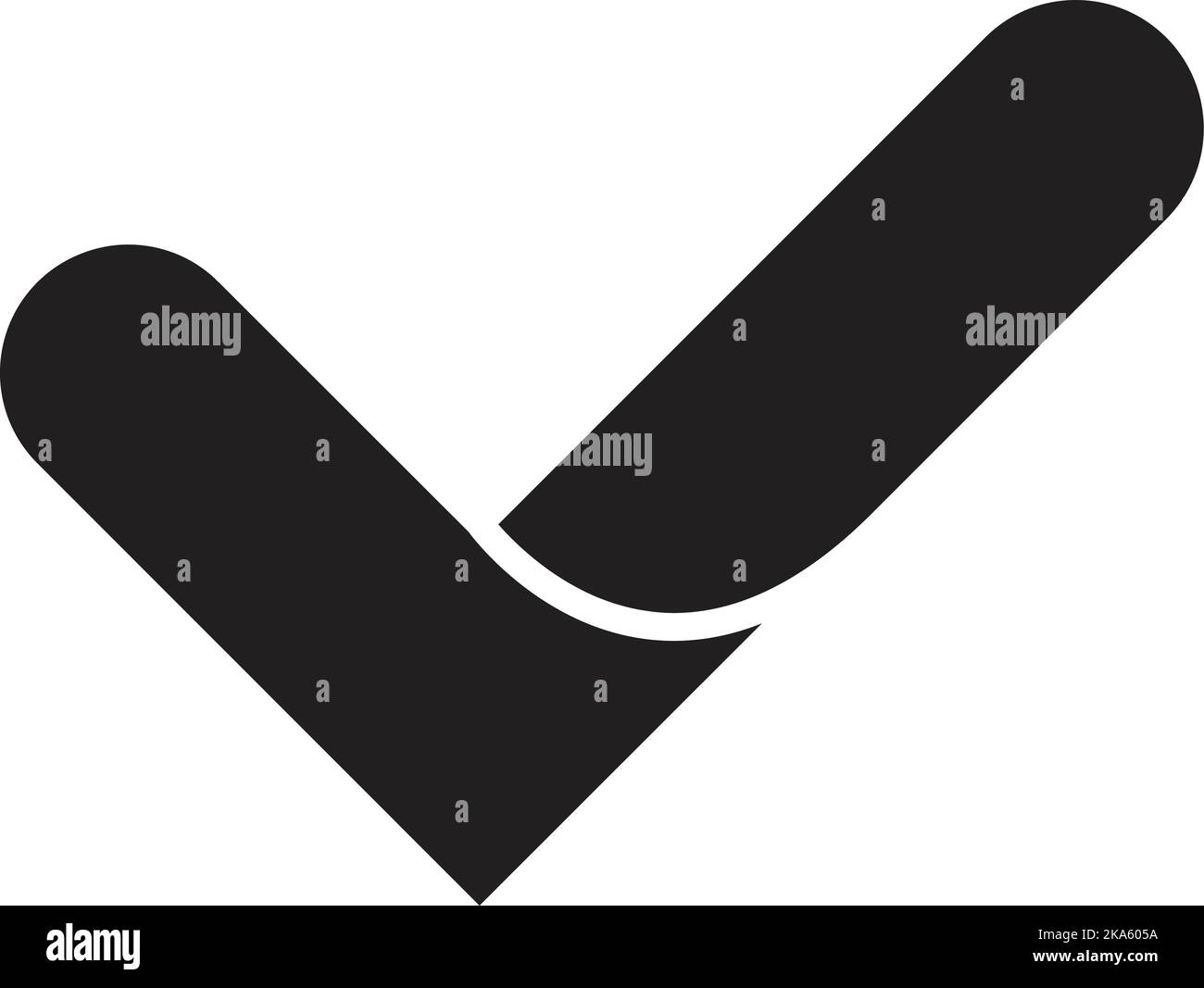 Abstract check mark logo illustration in trendy and minimal style ...