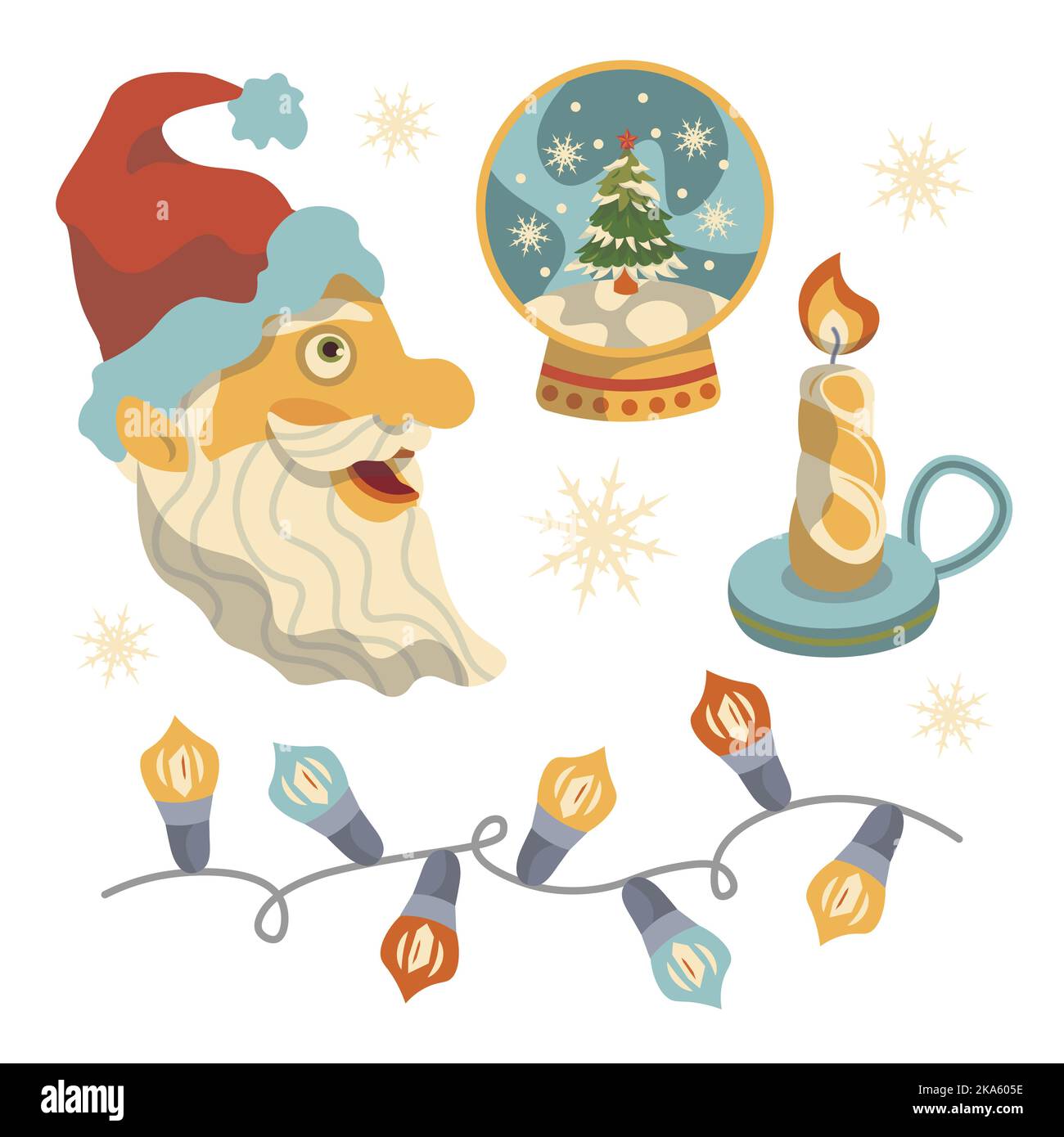 Globe christmas lights Stock Vector Images - Alamy