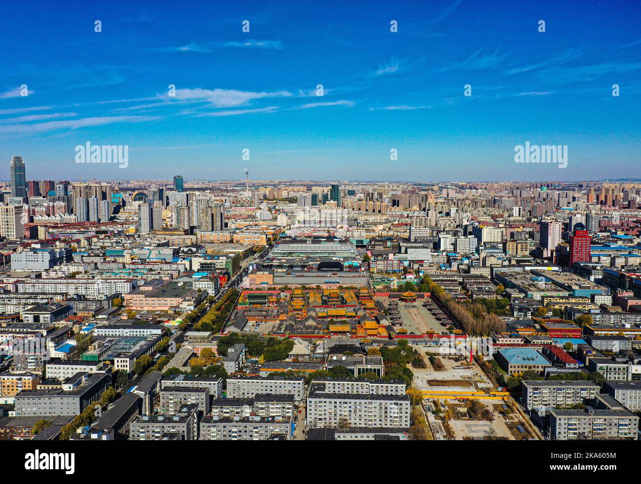 Aerial photos show the heating supply in Shenyang City, northeast China ...