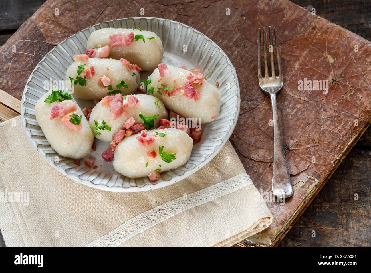 Pyzy - potato dumplings stuffed with meat, traditional Eastern European ...