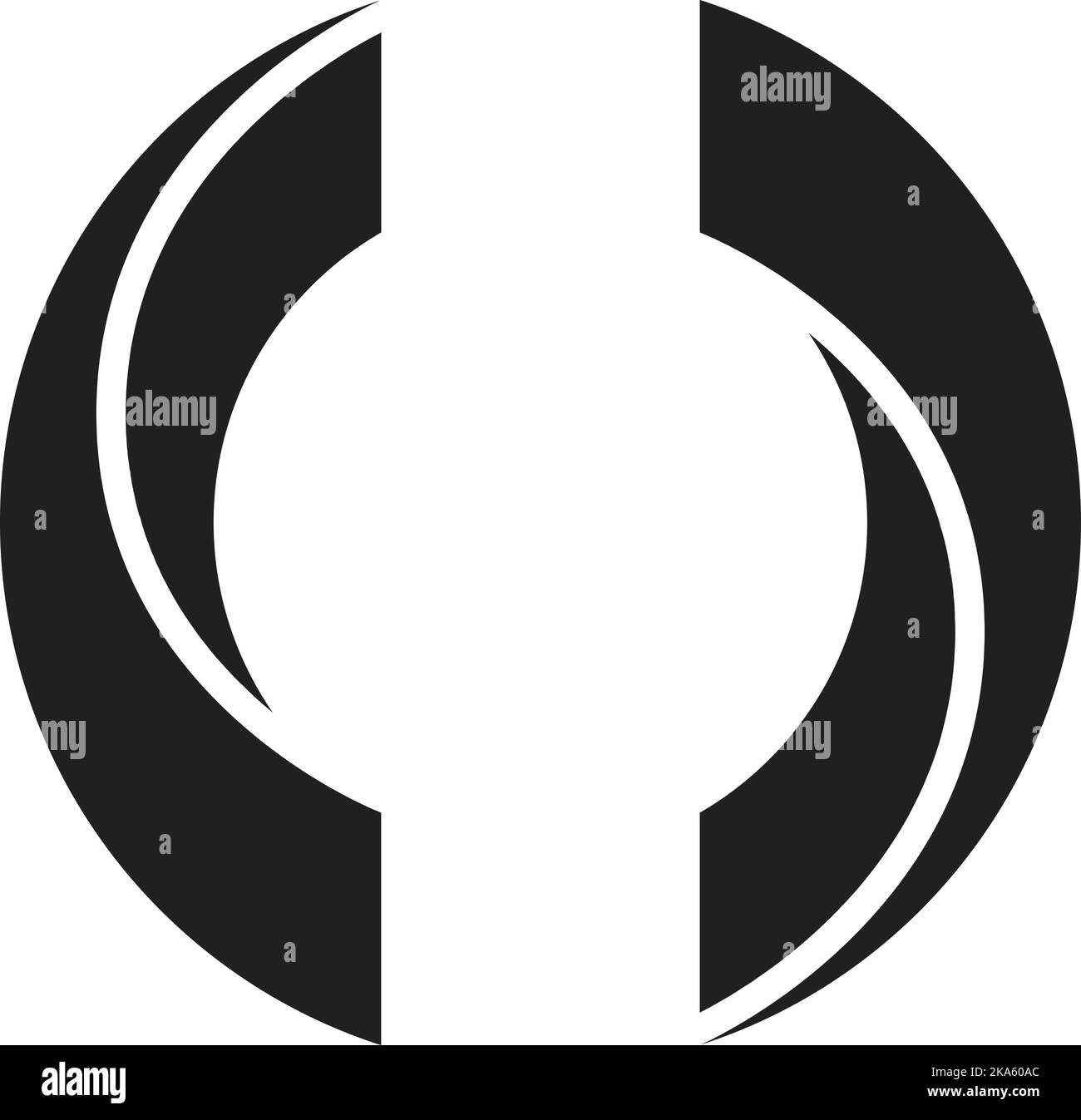 Half Black And Half White Circle