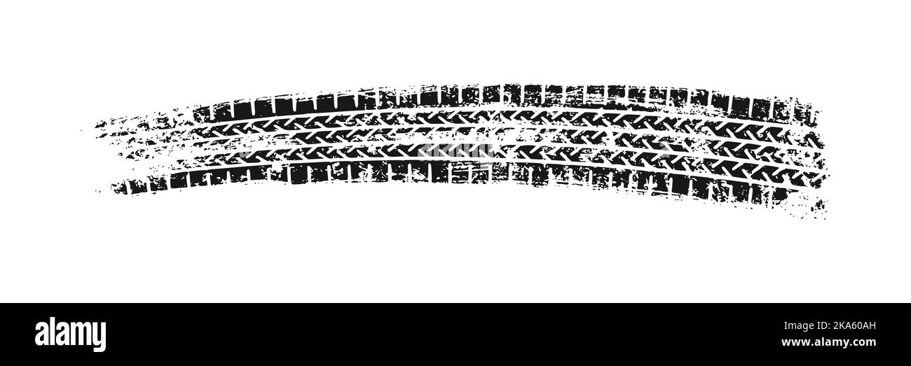 Auto tire tread grunge element. Car and motorcycle tire pattern, wheel ...