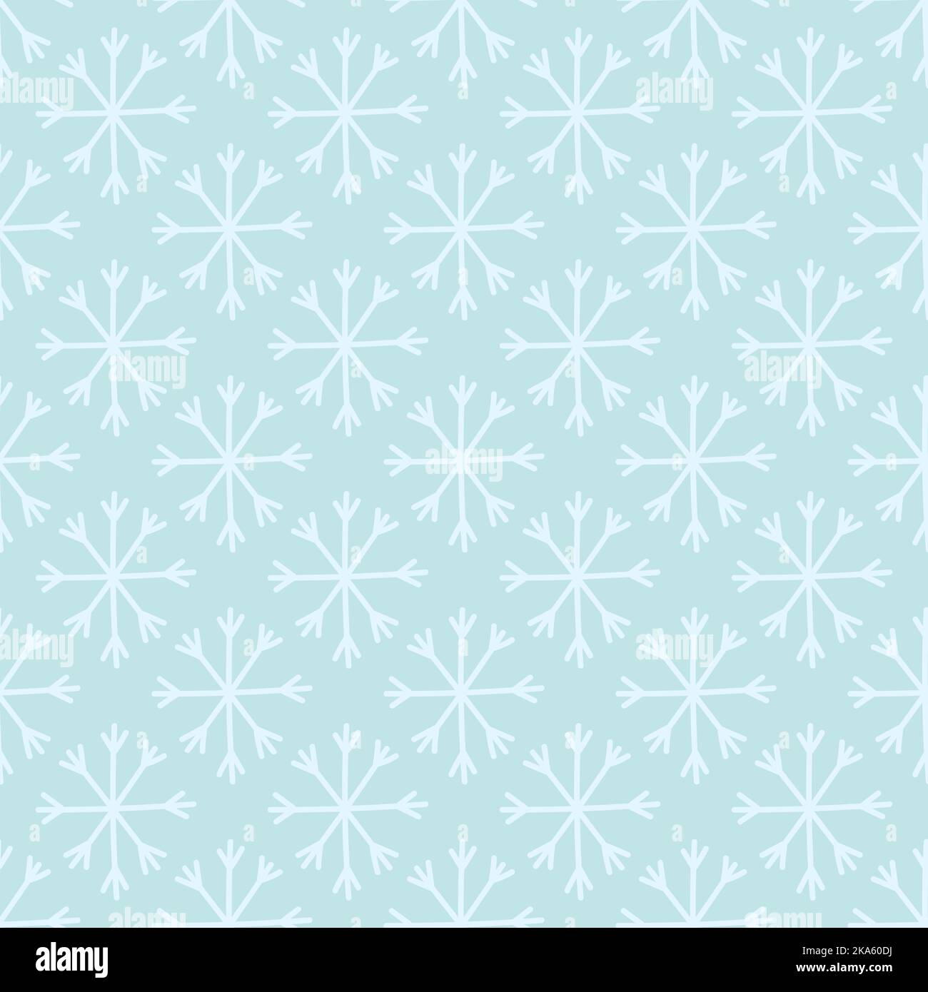 Hand drawn Simple seamless pattern with snowflakes. Christmas Vector ...