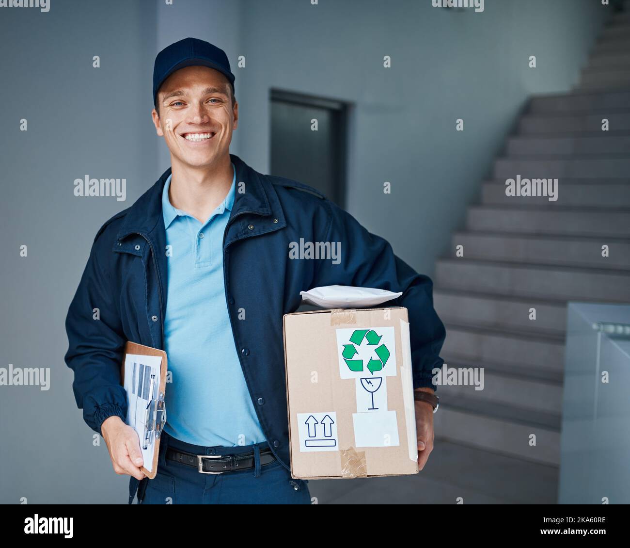Delivery men on way hi-res stock photography and images - Alamy