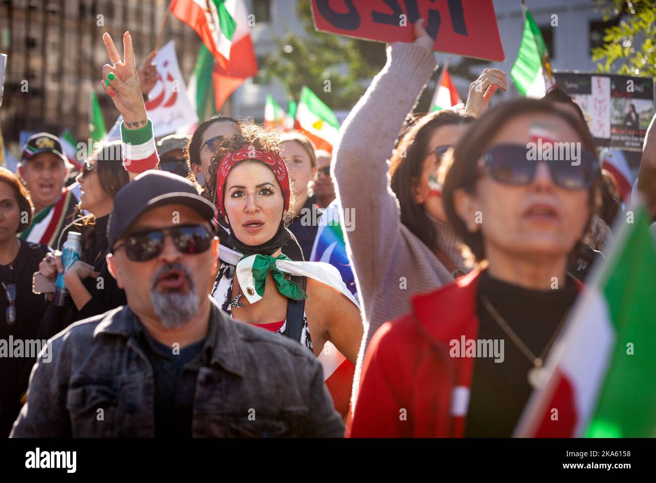 Washington, DC, USA. 29th Oct, 2022. Thousands attend a rally and march ...