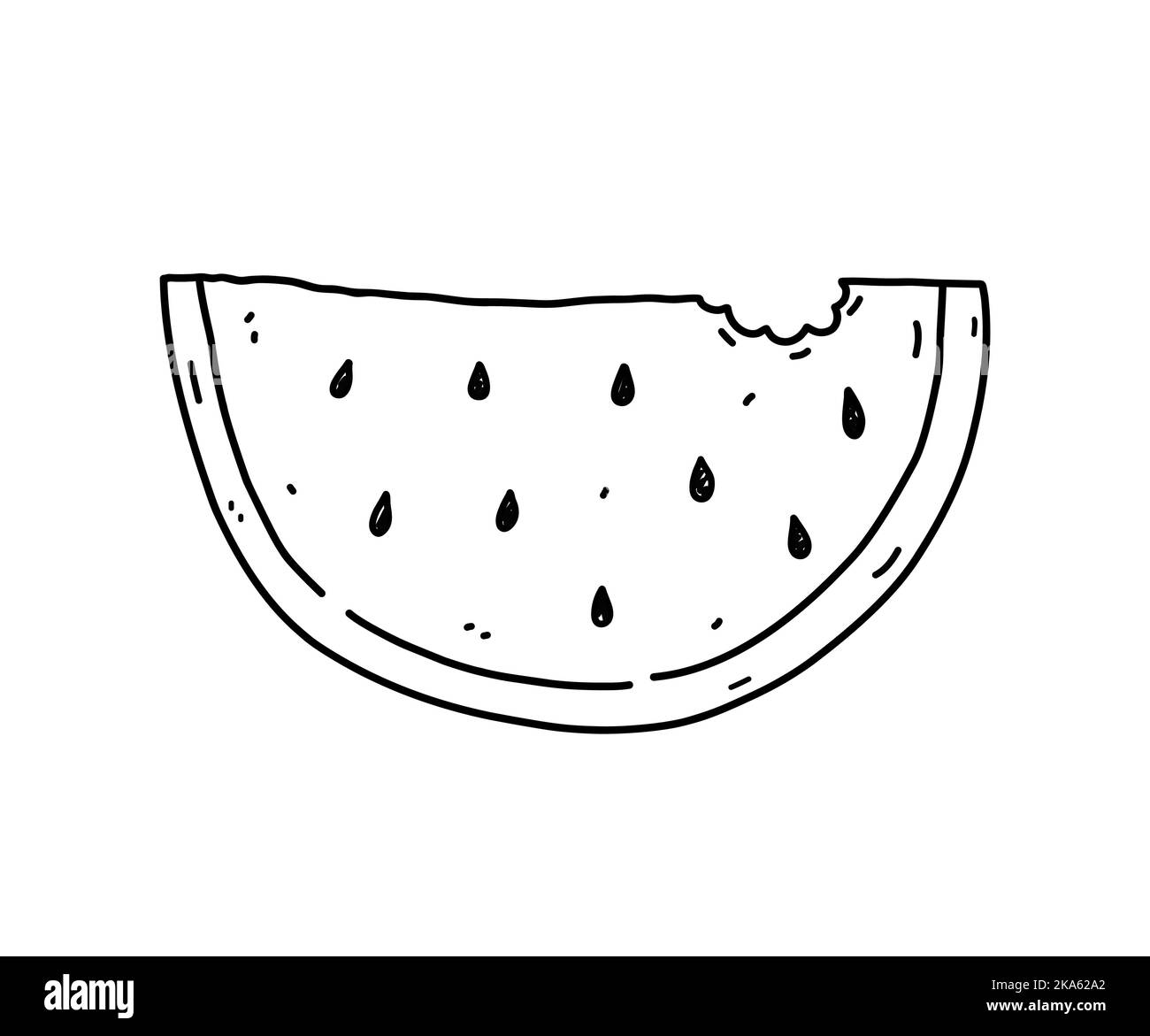 Illustration watermelon fruit icon clipart Black and White Stock Photos ...