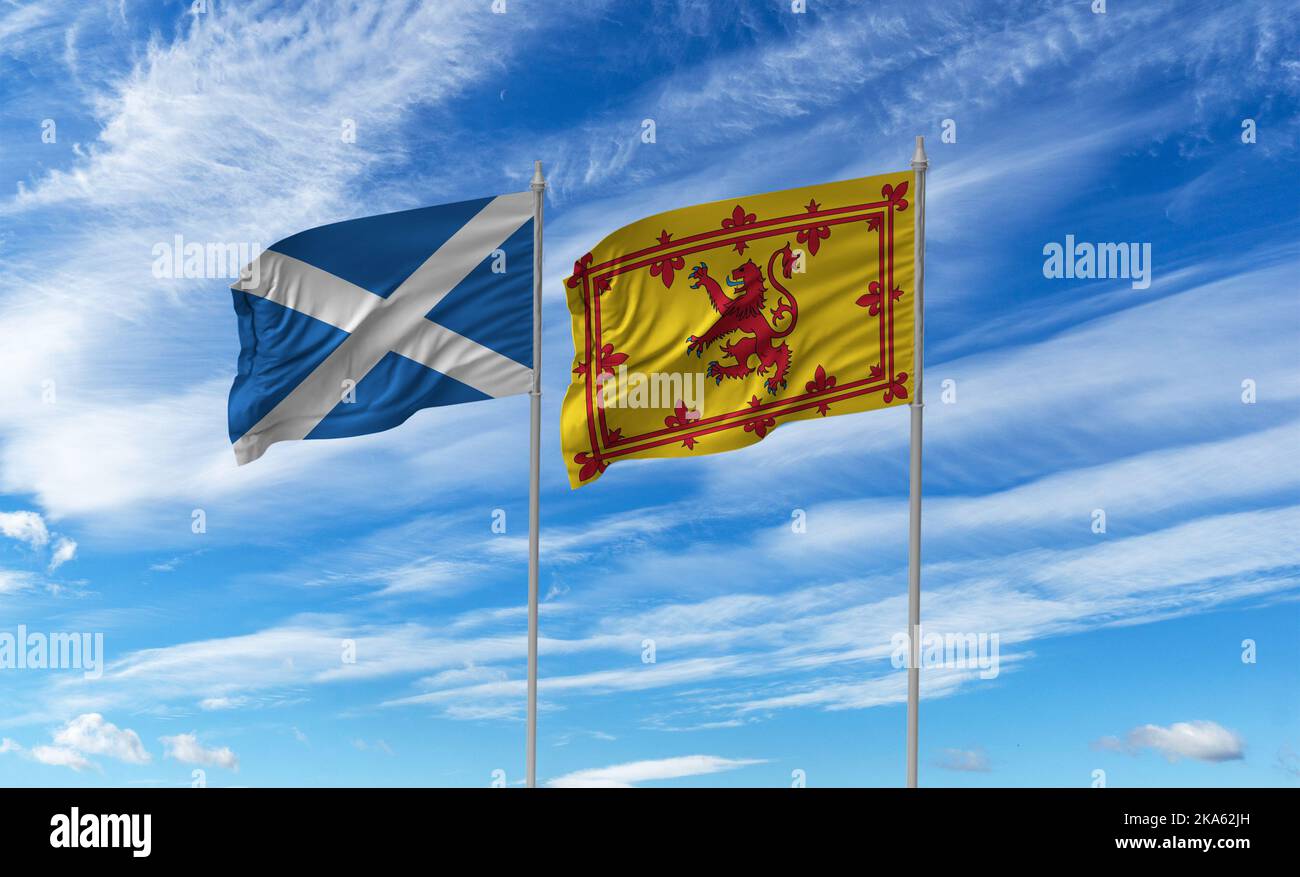 The flag of Scotland is the national flag of Scotland Stock Photo - Alamy