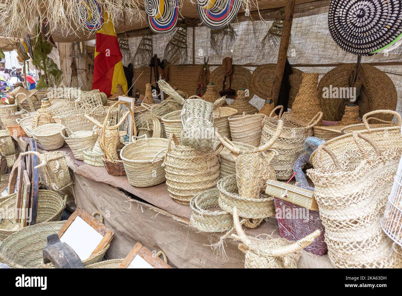 exhibition of wicker objects made by hand. basketry is one of the ...