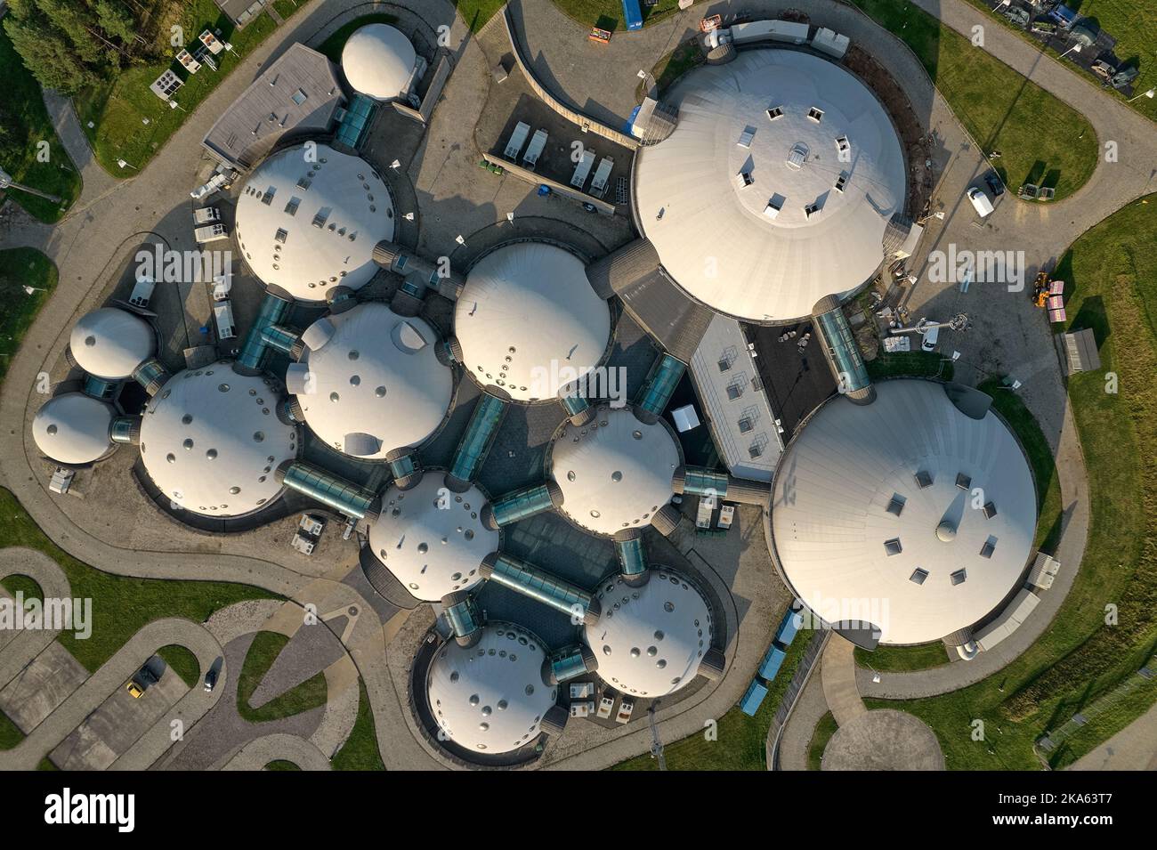 buildings connected by a web of Alvernia Studios film studio near ...