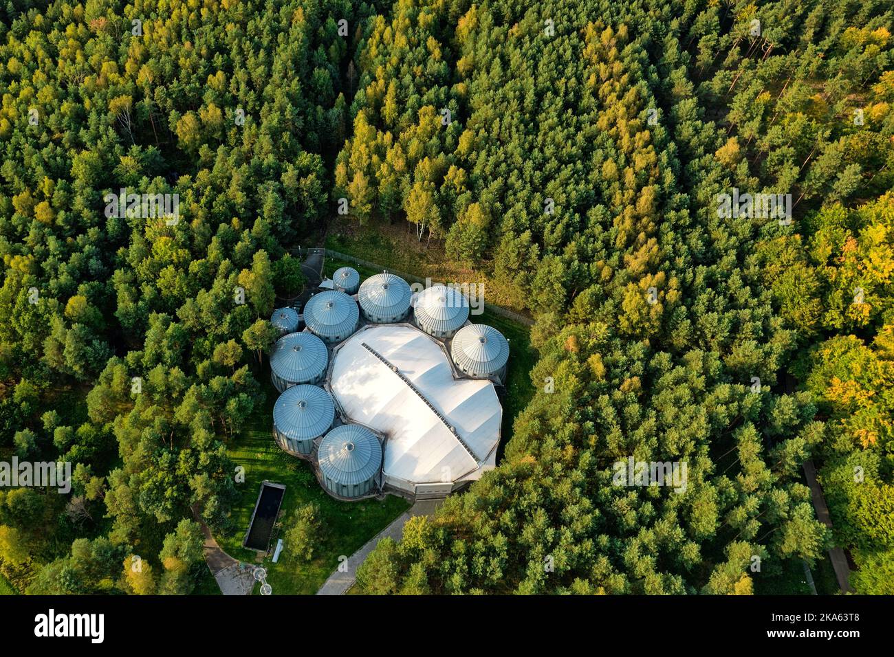 buildings connected by a web of Alvernia Studios film studio near ...