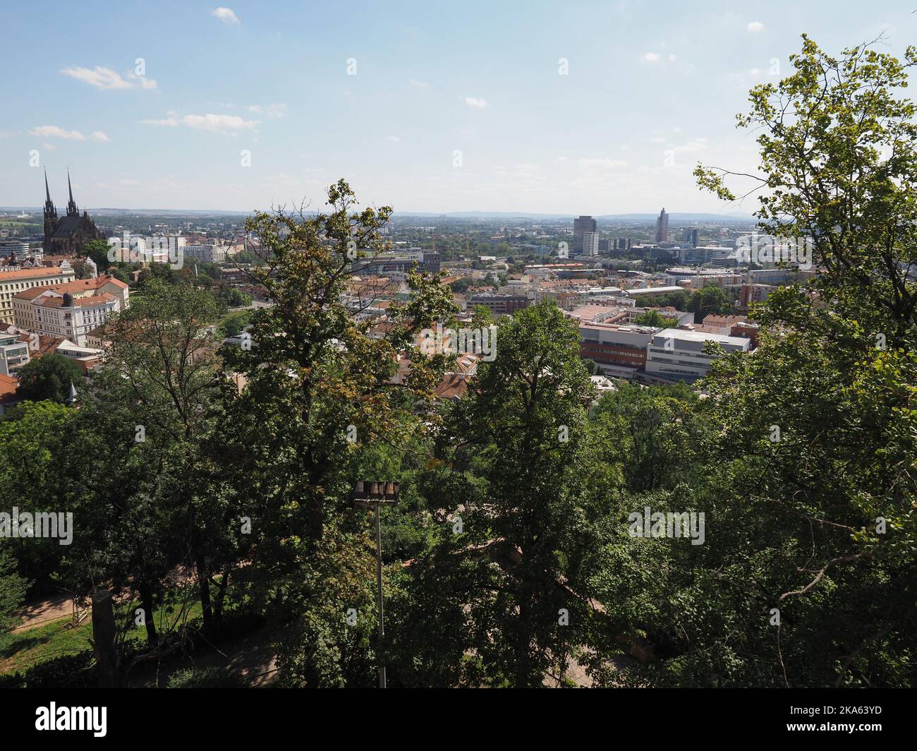 Aerial view of the city in Brno, Czech Republic Stock Photo - Alamy
