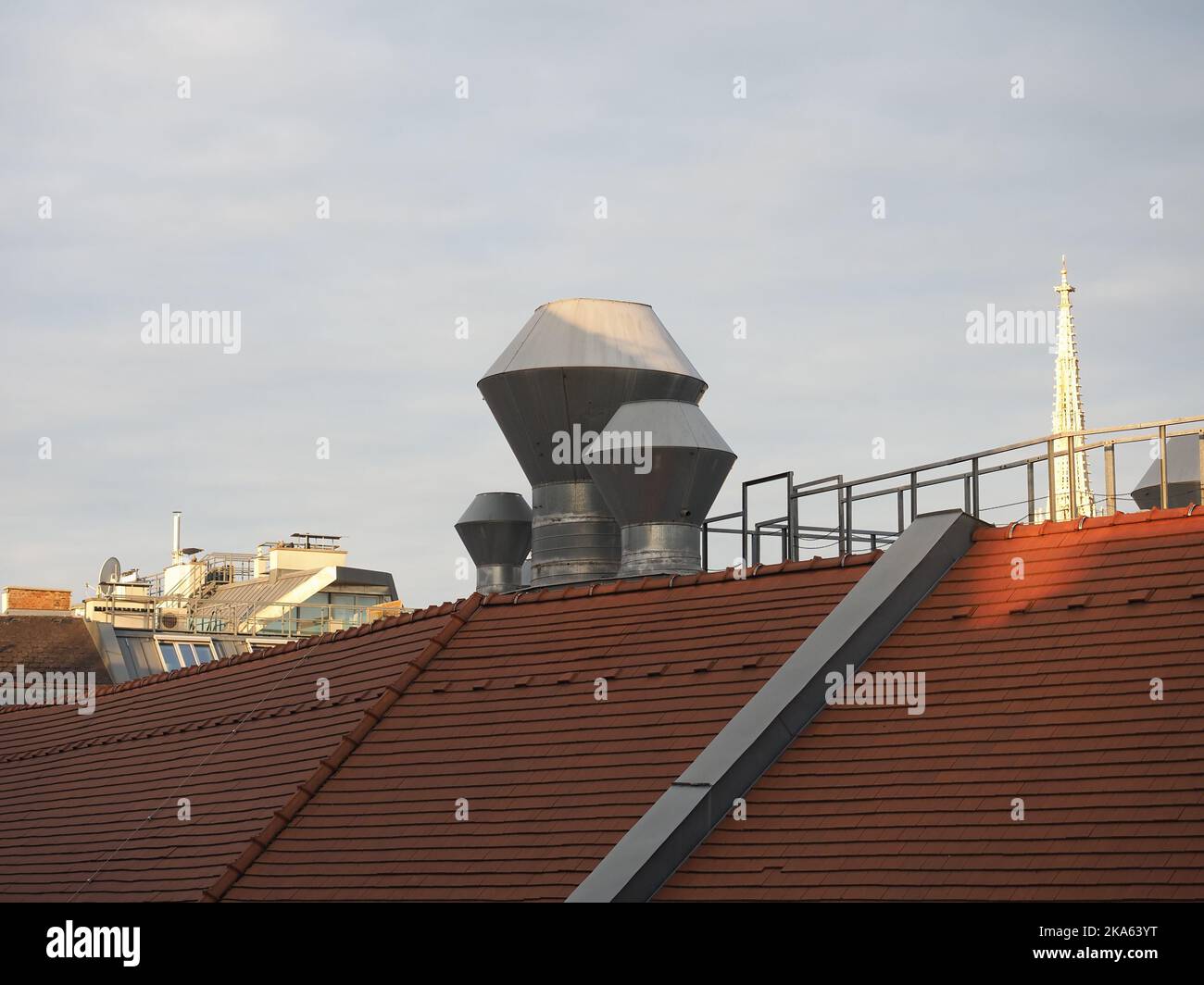 View of Vienna roofscape skyline at dawn Stock Photo - Alamy