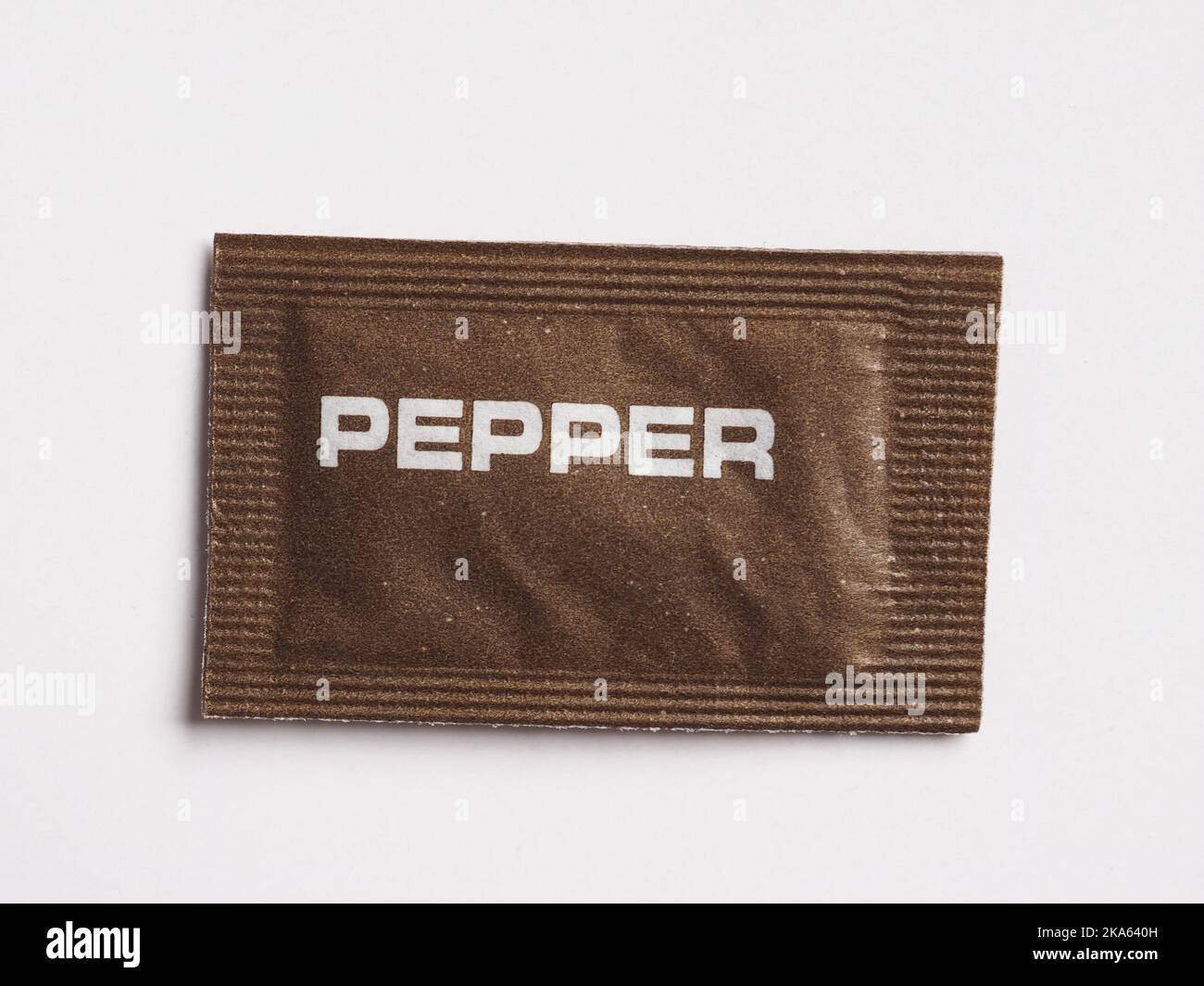 single dose pepper sachet for restaurants and pubs Stock Photo - Alamy
