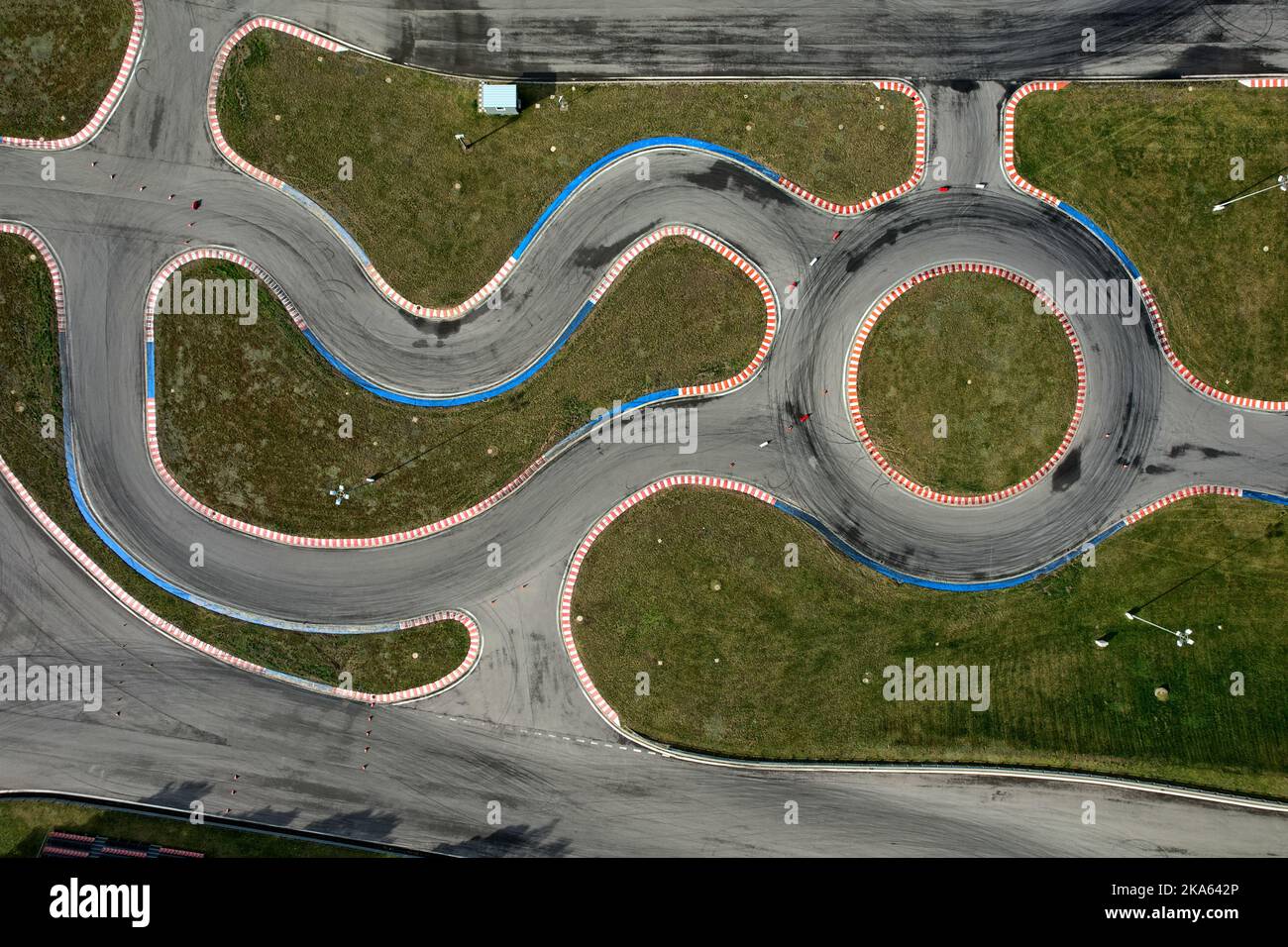 luxury cars racing track. Aerial photograph from drone Stock Photo - Alamy