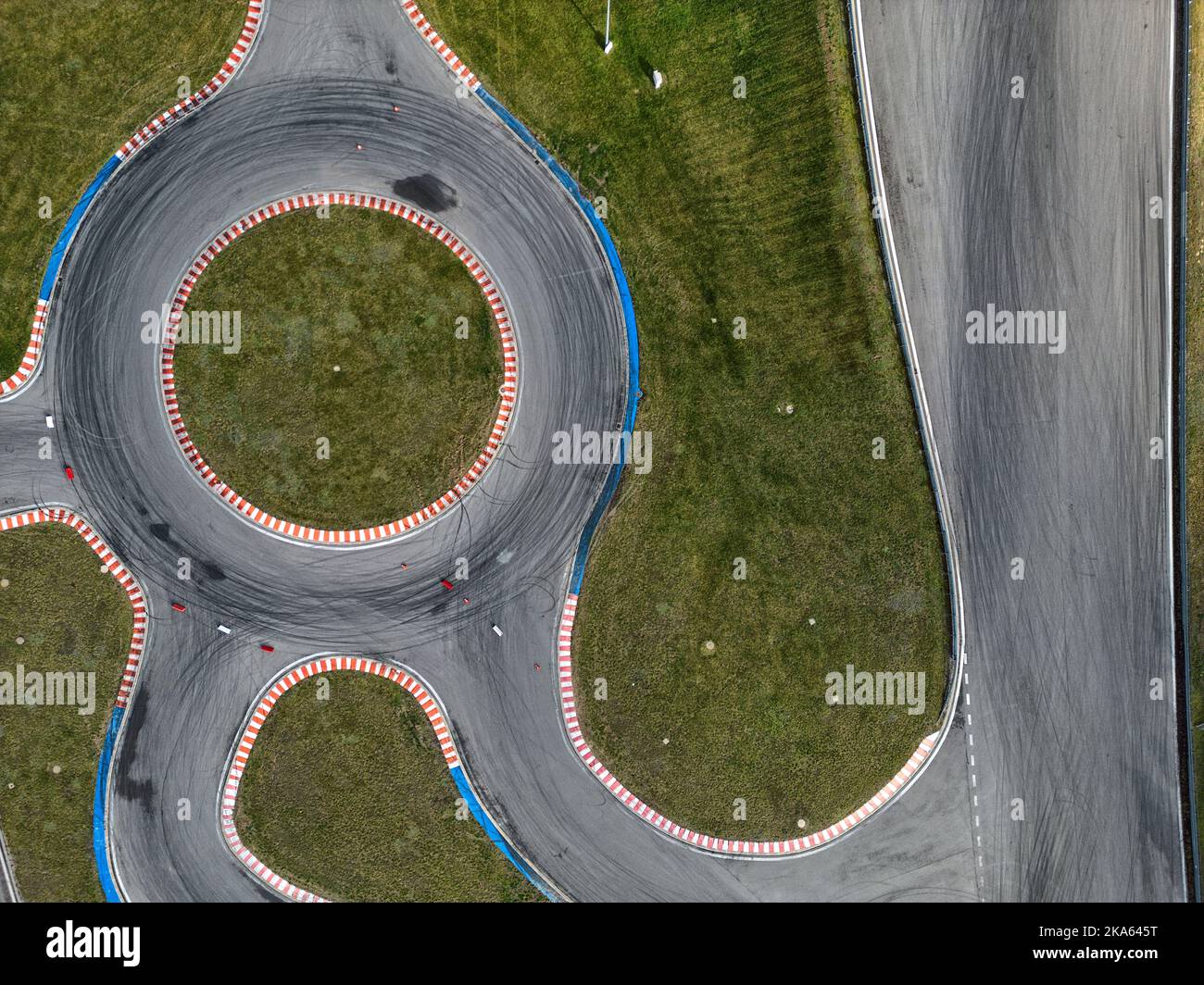 luxury cars racing track. Aerial photograph from drone Stock Photo - Alamy