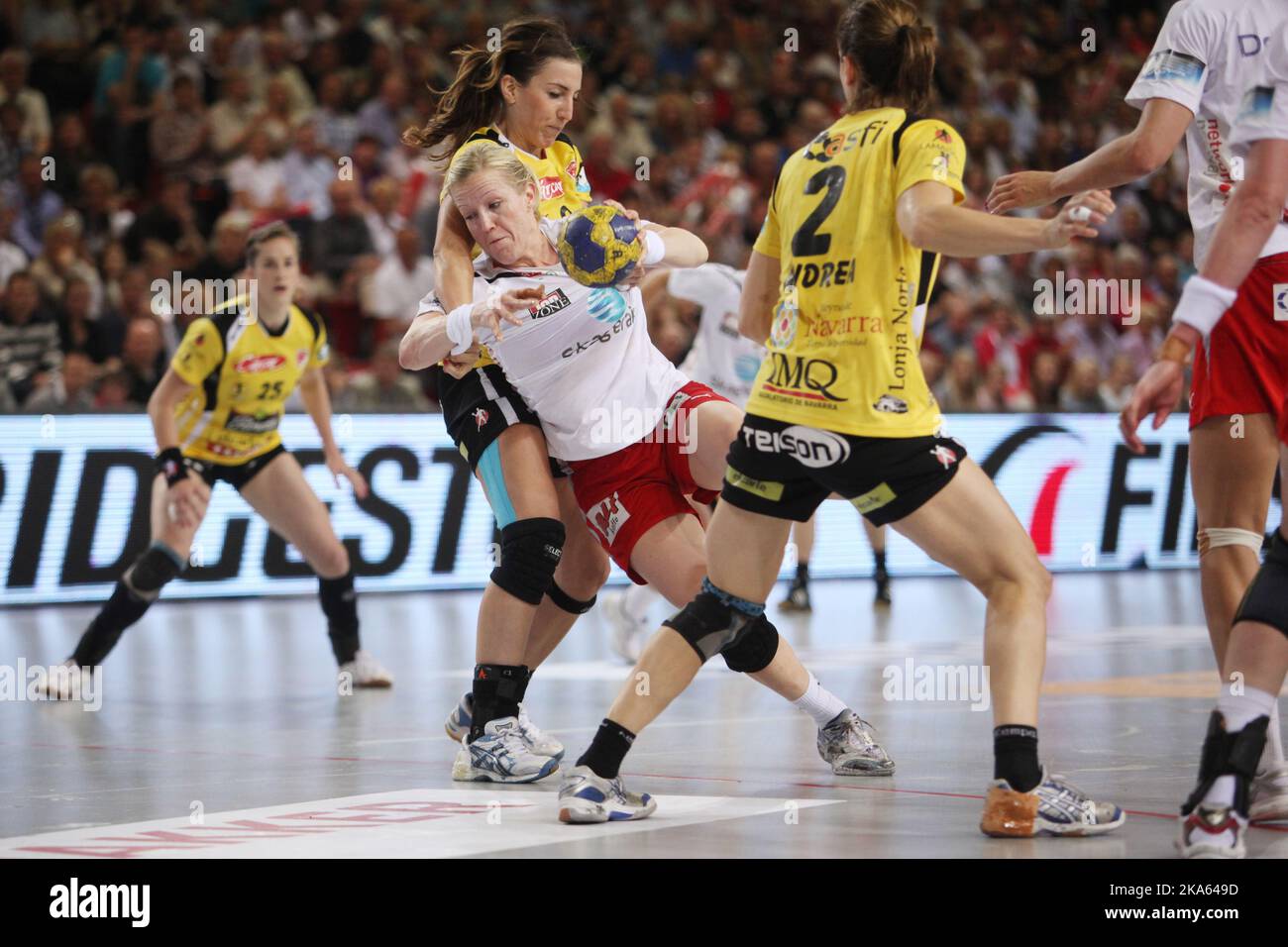 Larviks Heidi Loke during the women's handball champions league final ...