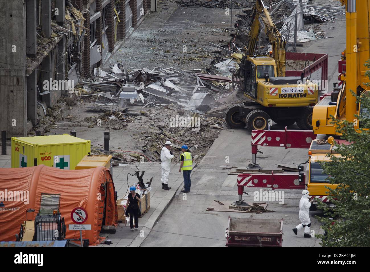 Work is under way throughout the government quarters in the centre of ...
