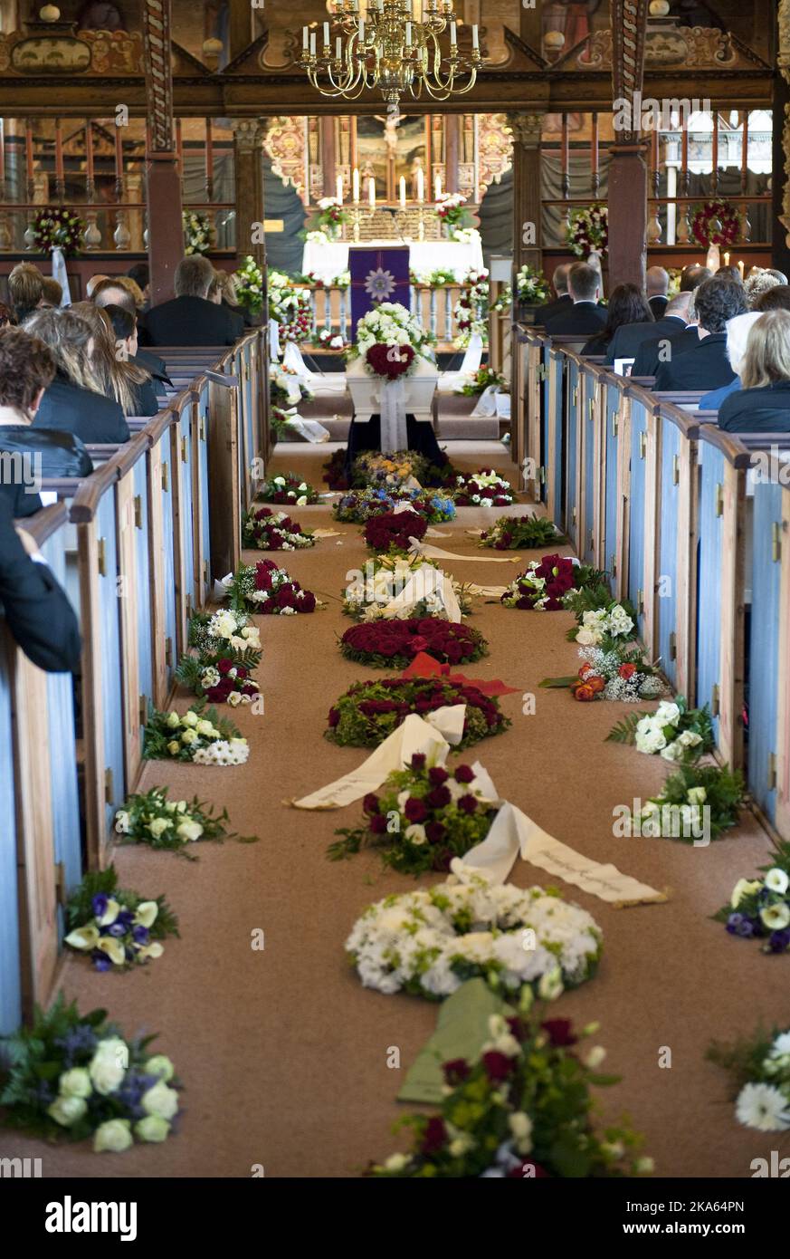 Funeral at Hamre church on Osteroey for 21-year-old AUF (Labour Youth ...