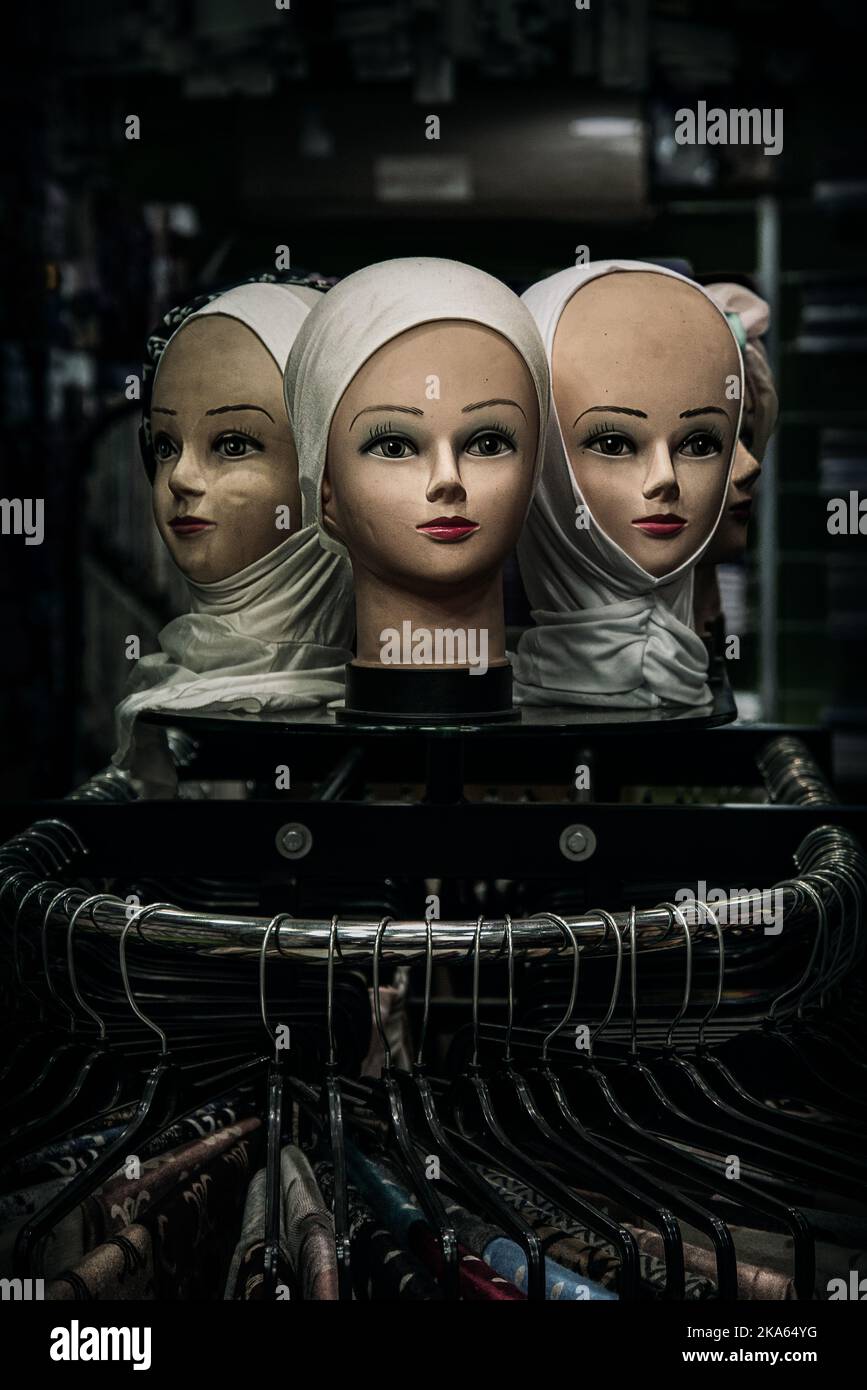 Amman, Jordan - Thursday, October 19 2022 scary mannequins at downtown ...