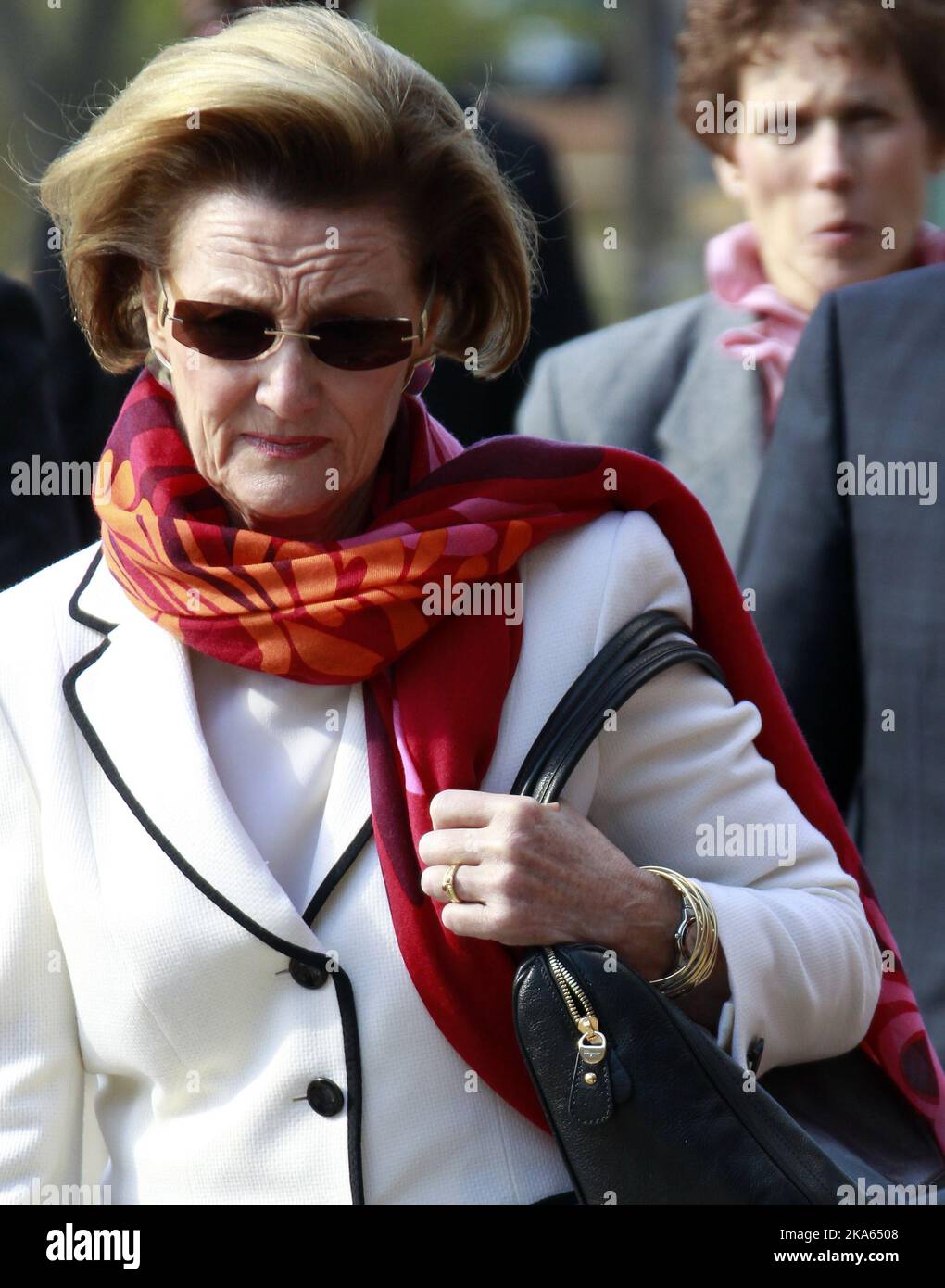 Norway`s Queen Sonja seen during visit to St. Olaf College in ...