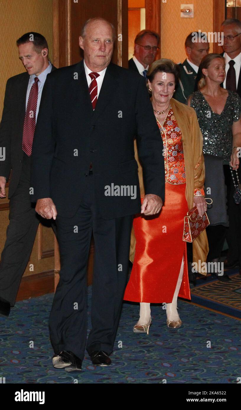 MINNEAPOLIS, USA 20111017. King Harald and Queen Sonja of Norway at the ...