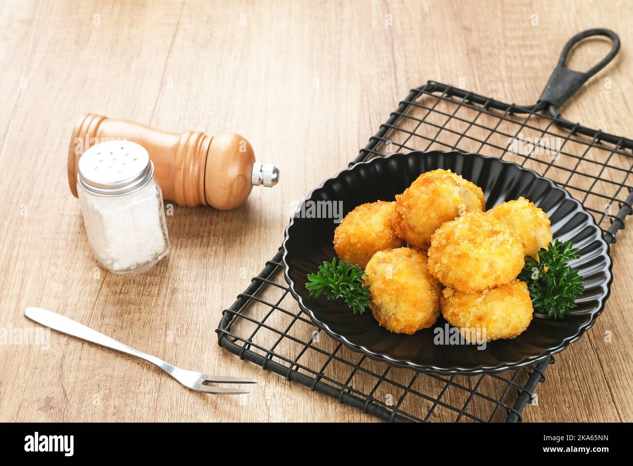 Delicious Bitterballen made from flour, cheese, milk coated with bread ...