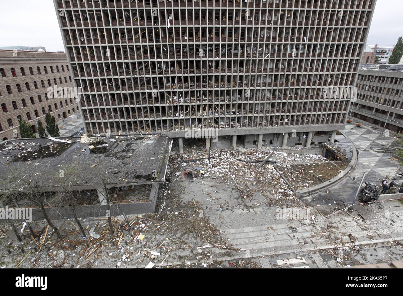 Oslo 20110723. Government building pictured 23rd of July, the day after ...