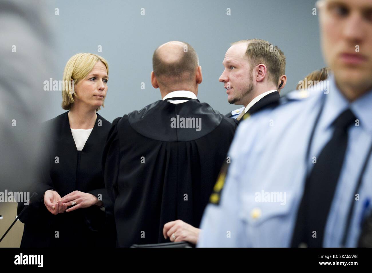 Prosecutor Inga Bejer Engh and defendant Anders Behring Breivik had a ...
