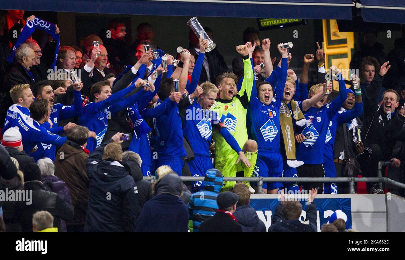 Il Hod players celebrate their5-3 victory over Tromso in the Norwegian ...