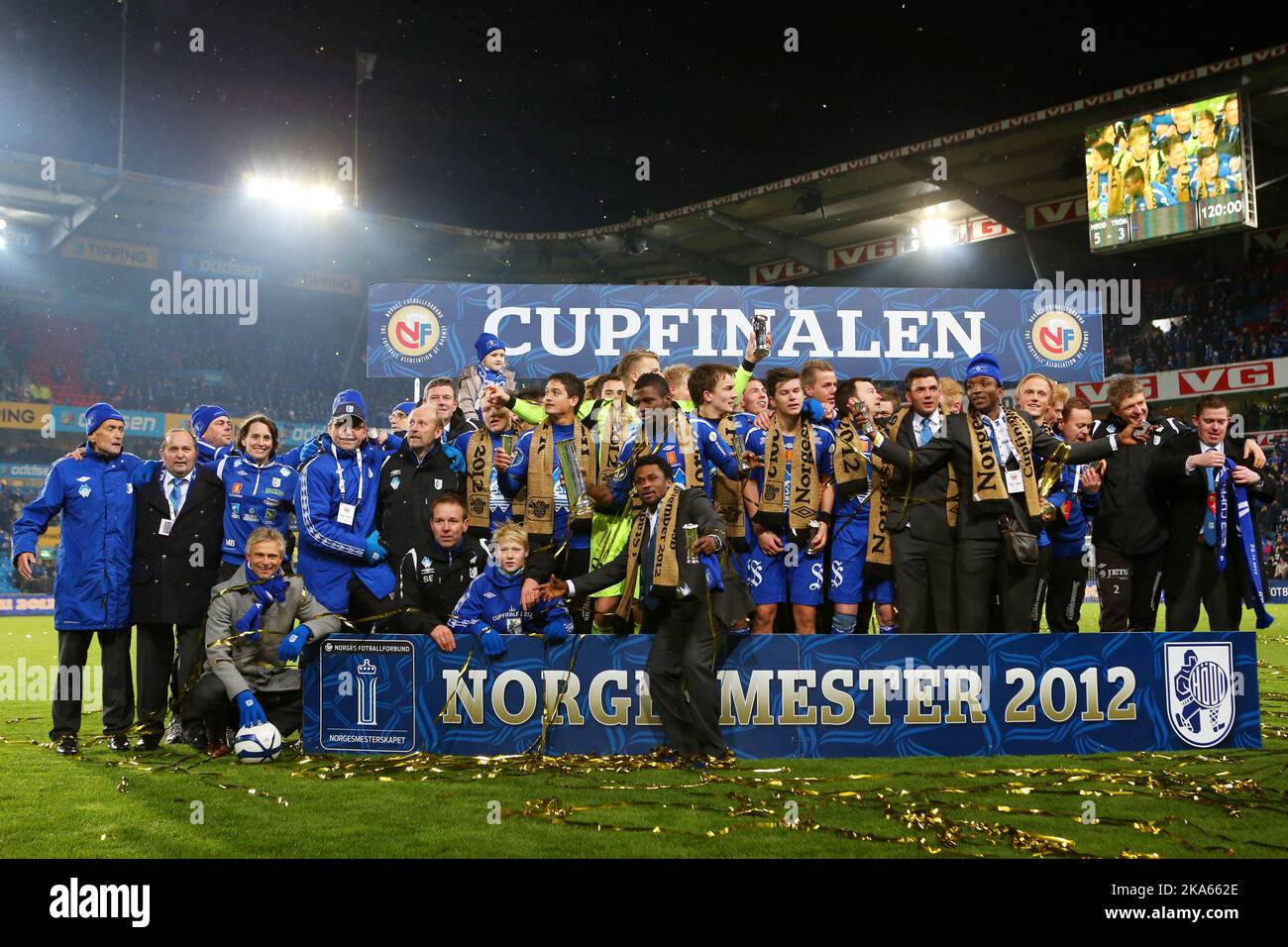 Il Hod players celebrate their5-3 victory over Tromso in the Norwegian ...