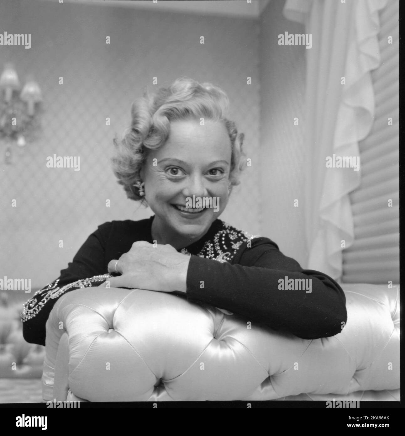 actress Sonja Henie in her and her husband Niels Onstad home Granholtet ...