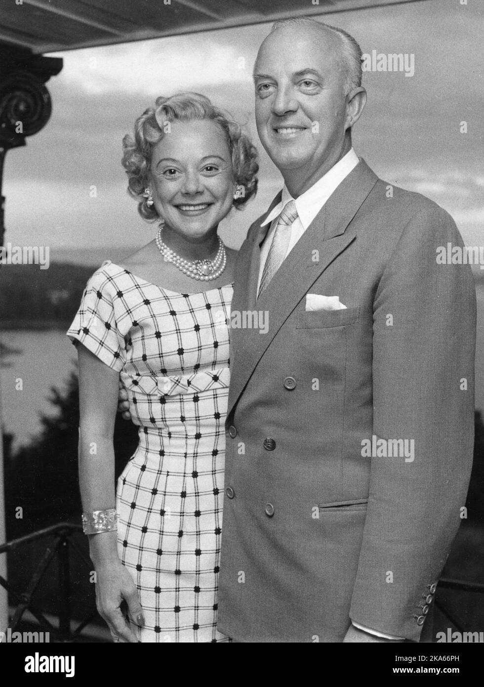 Sonja Henie (left) and Niels Onstad in their home Granholtet on Landoya ...