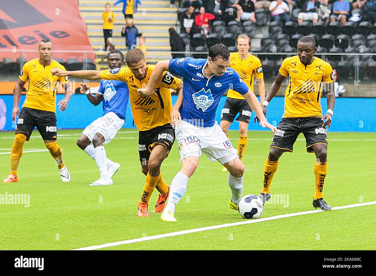 From Premier League battle between Start and Molde on Sparebanken Sør ...
