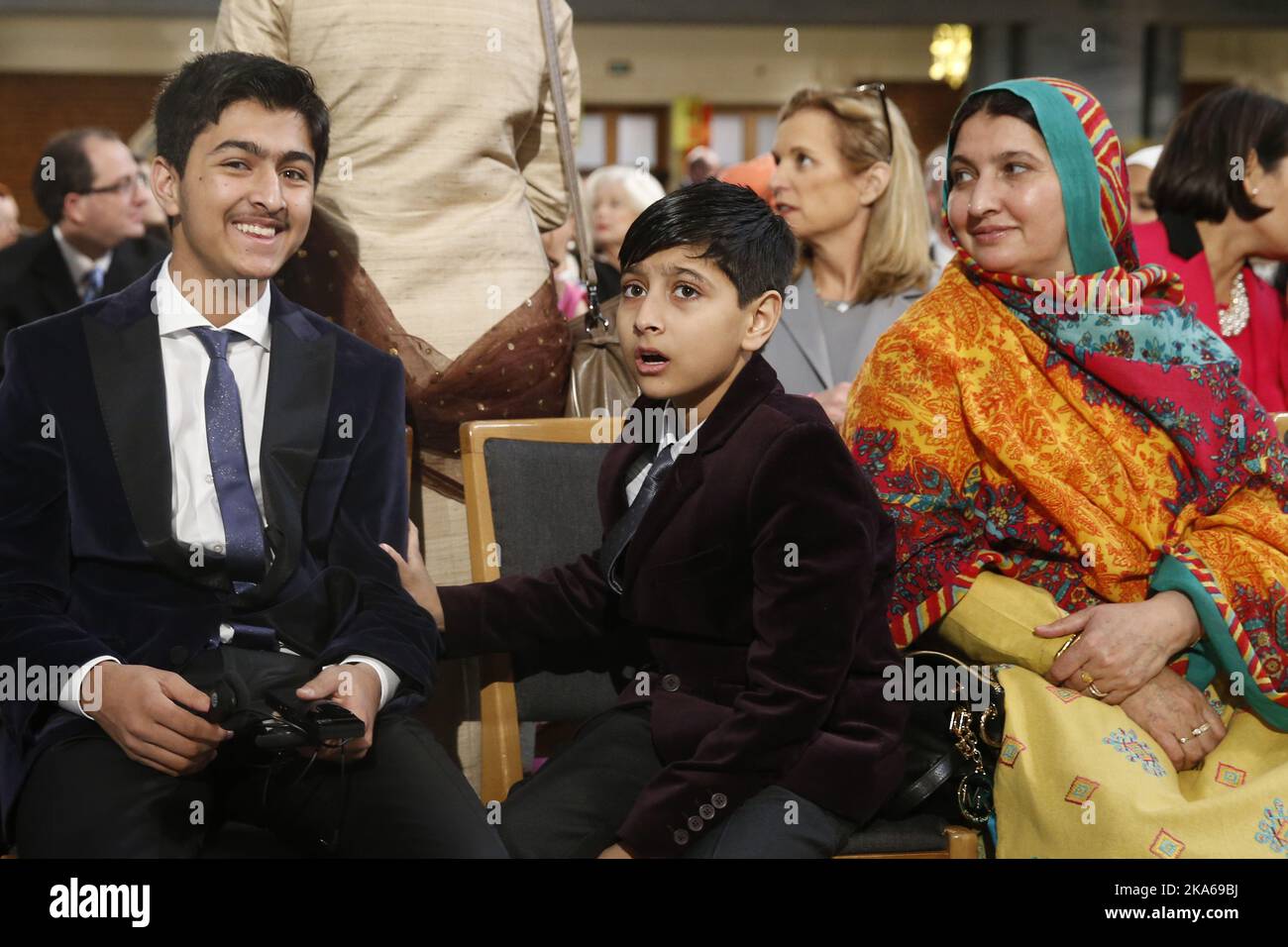 OSLO 20141210. Nobel Peace Prize 2014. Malala Yousafzai's mother and ...