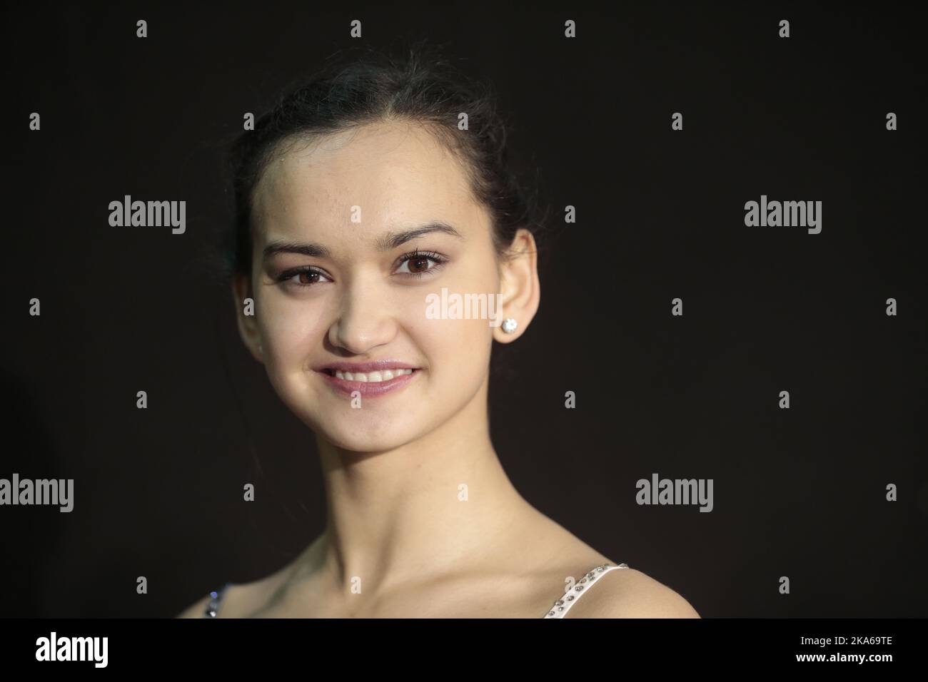 ASKER 20150118. Figure skater Anne Line Gjersem from Asker skating club ...