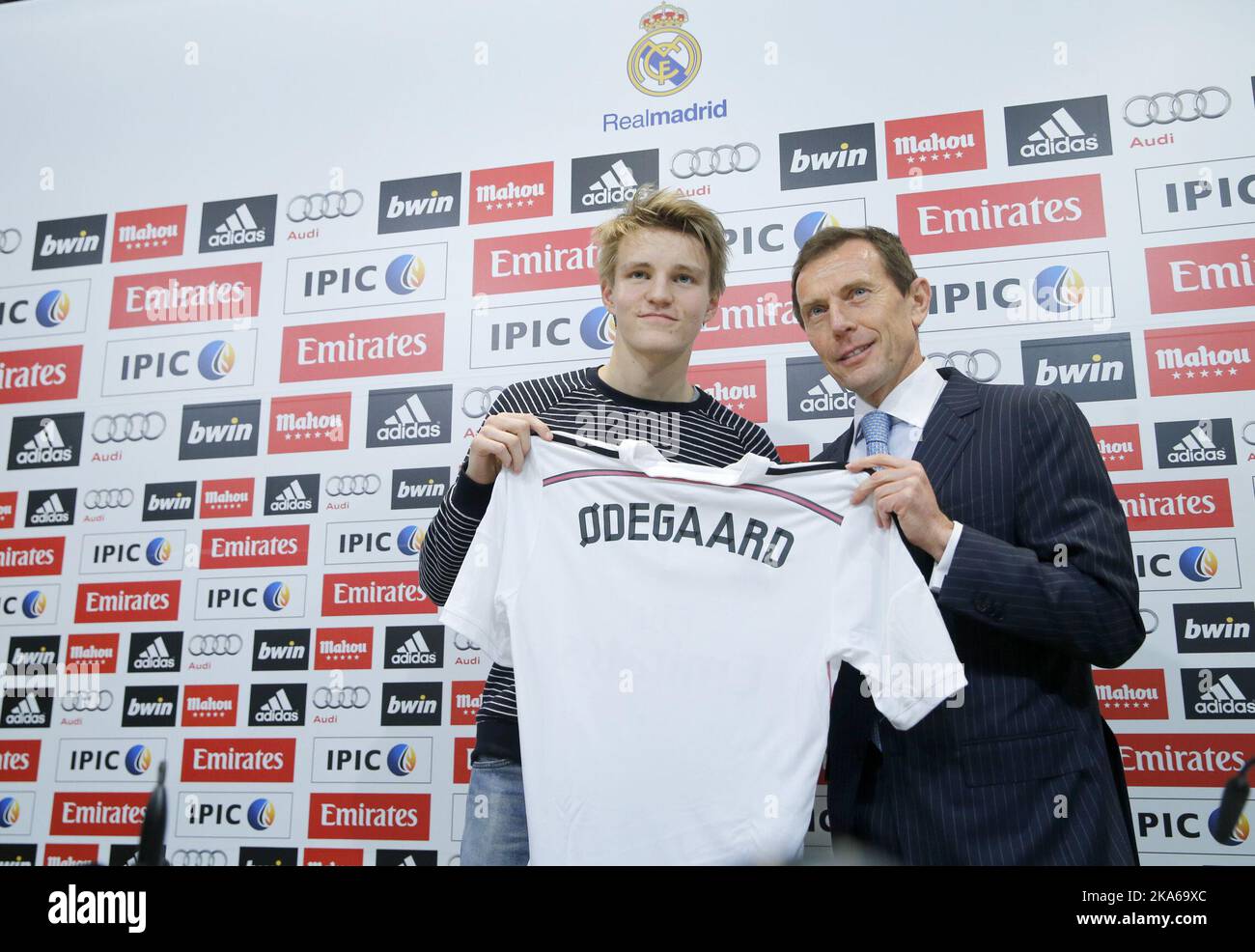 Madrid, Spain 20150122. Martin Oedegaard from Norway was presented as a ...