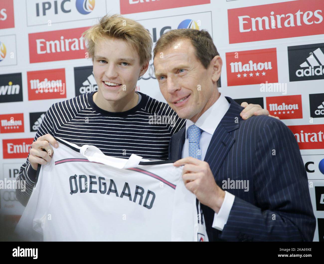 Madrid, Spain 20150122. Martin Oedegaard from Norway was presented as a ...