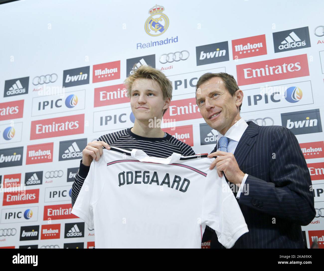 Madrid, Spain 20150122. Martin Oedegaard from Norway was presented as a ...