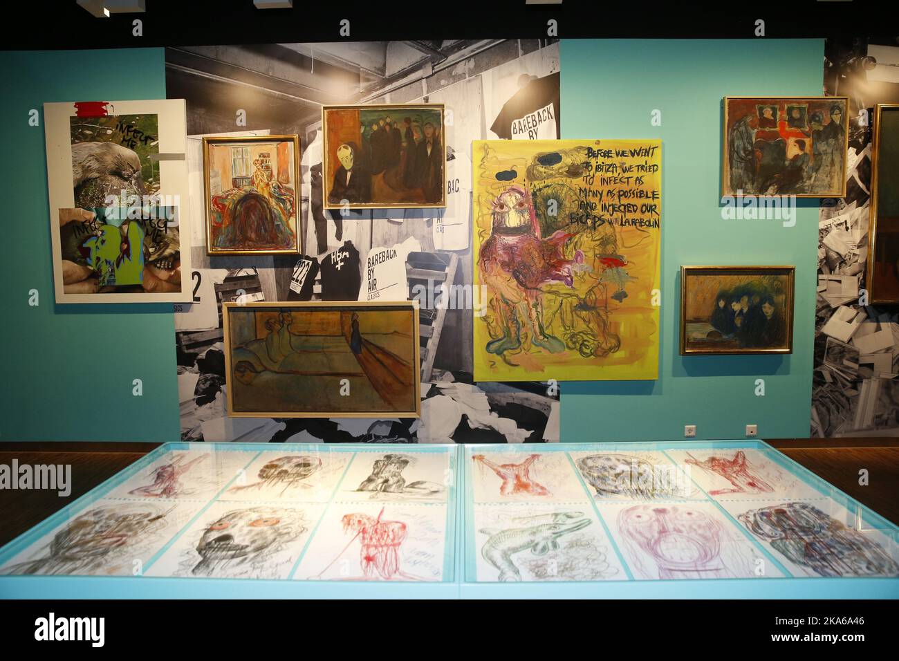 OSLO NORWAY 20150129. Contemporary artist Bjarne Melgaard's exhibition ...