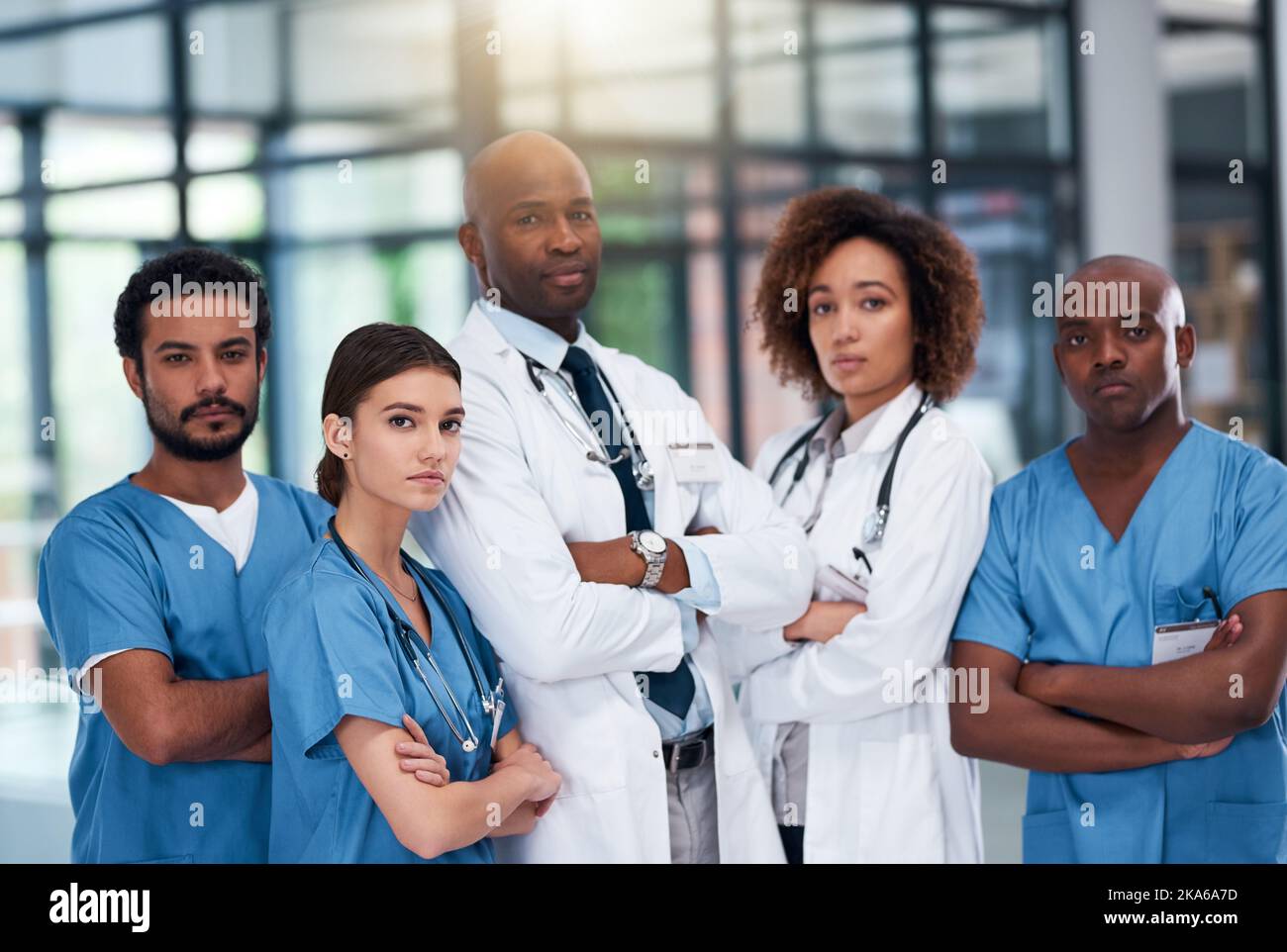 The best in the medical field. Portrait of a confident group of doctors ...