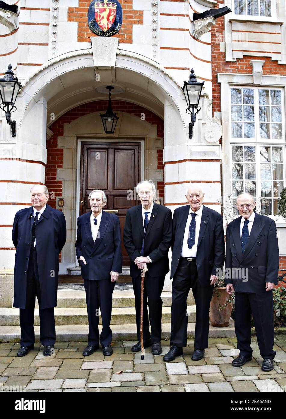 Oslo 20150225. Five Norwegian veterans are back in London, 75 years ...