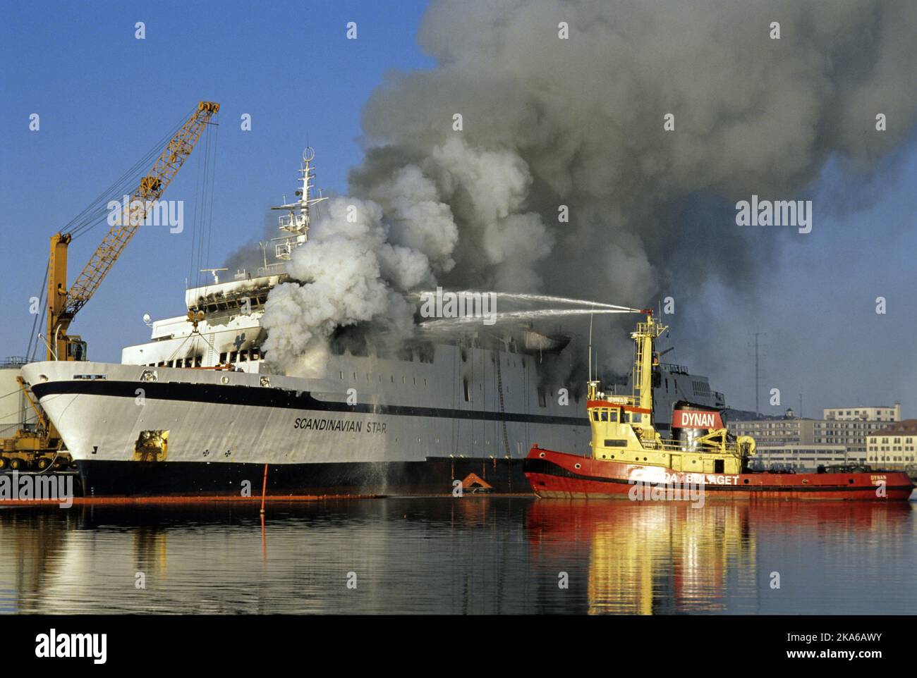 Fire onboard passenger ferry " Scandinavian Star " in Skagerrak between ...