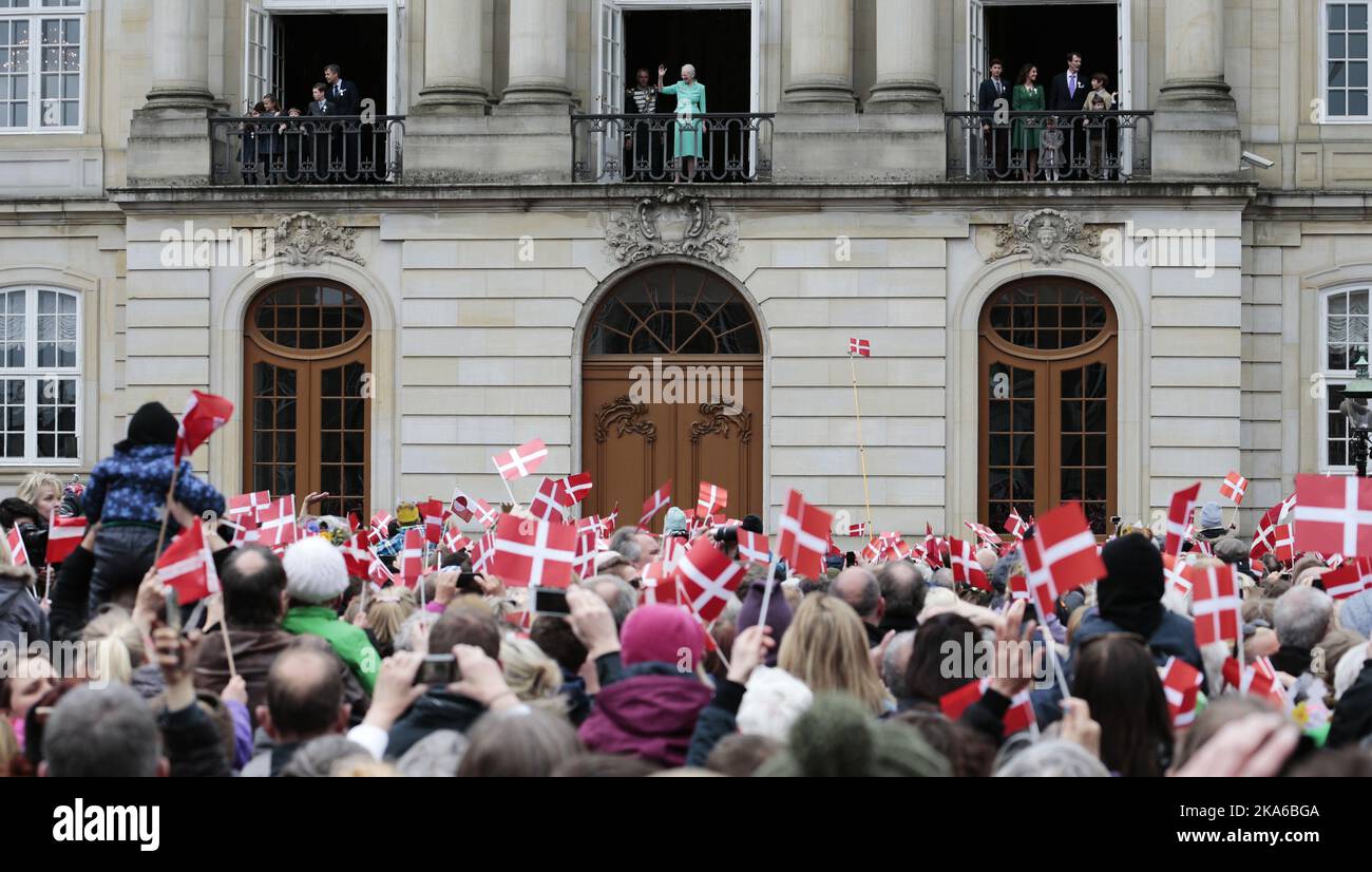 COPENHAGEN, DENMARK 20150416. Amalienborg Palace in Copenhagen ...
