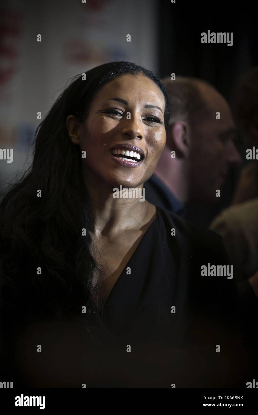 New York, USA 20150421. Press Meeting with the norwegian boxer Cecilia ...