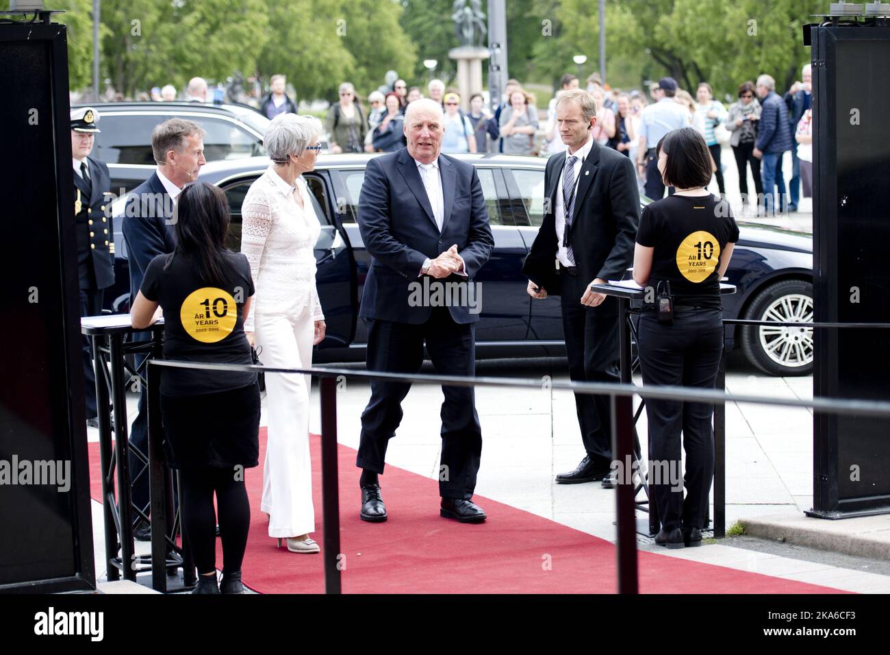 Oslo, Norway 20150610. King Harald arrives to celebrate Nobel Peace ...