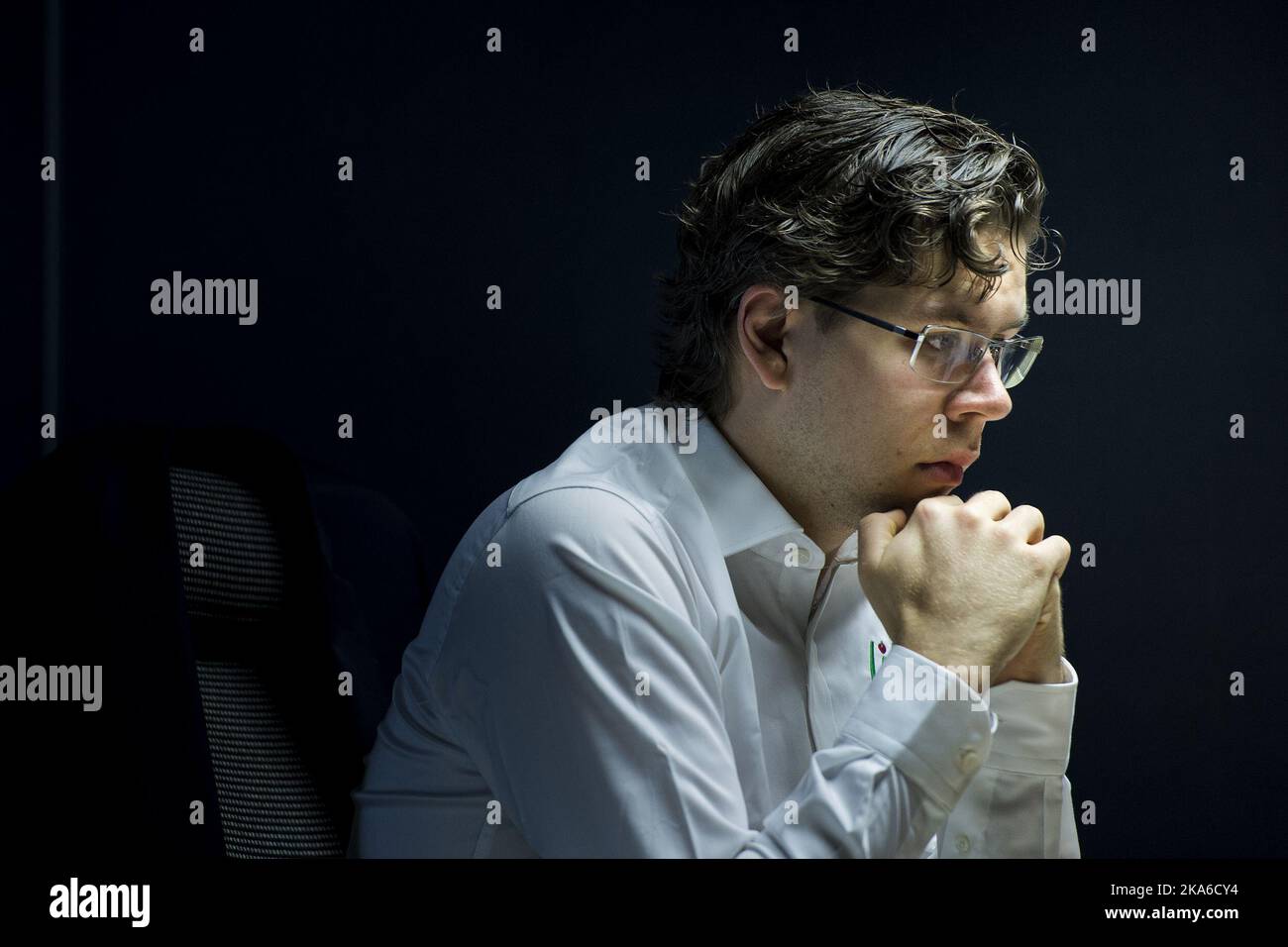 Stavanger, Norway 20150625. Norway chess 2015. Jon Ludwig Hammar plays ...
